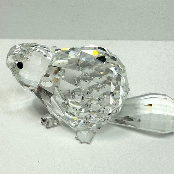 Swarovski | Art | Swarovski Retired Beaver Mother Black Jet Eyes ...